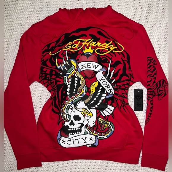 Ed Hardy | Tops | Classic Y2k Ed Hardy Hoodie Sweatshirt | Poshmark